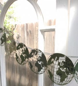 Earth Day recycled file folder earth garland – Recycled Crafts