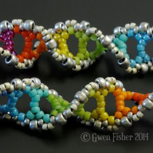 How to make a beaded rainbow DNA design – Recycled Crafts