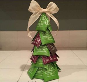 How to make A Christmas tree out of Wrapped Tea bags – Recycled Crafts