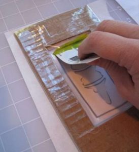 How to make a mini silk screen set up to make little art – Recycled Crafts