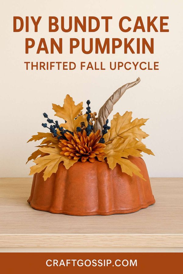 DIY Bundt Cake Pan Pumpkin – Thrifted Fall Upcycle – Recycled Crafts