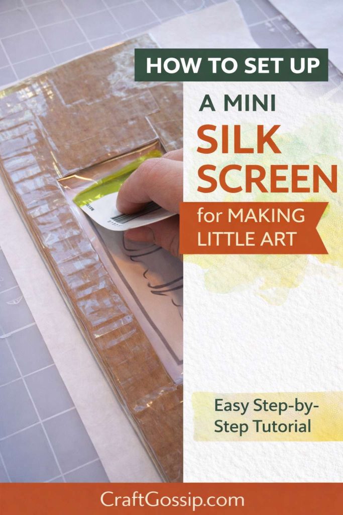 How to make a mini silk screen set up to make little art – Recycled Crafts