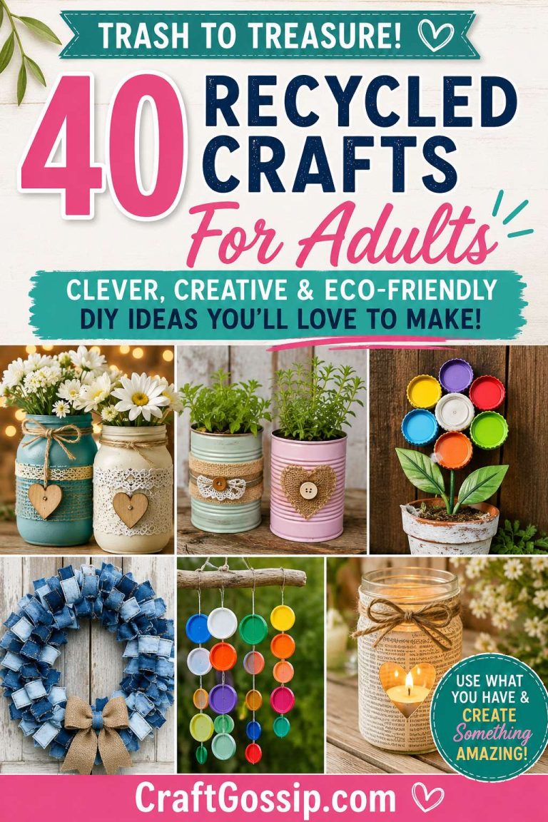 40 Recycled Crafts For Adults That Turn Trash Into Treasure – Recycled ...