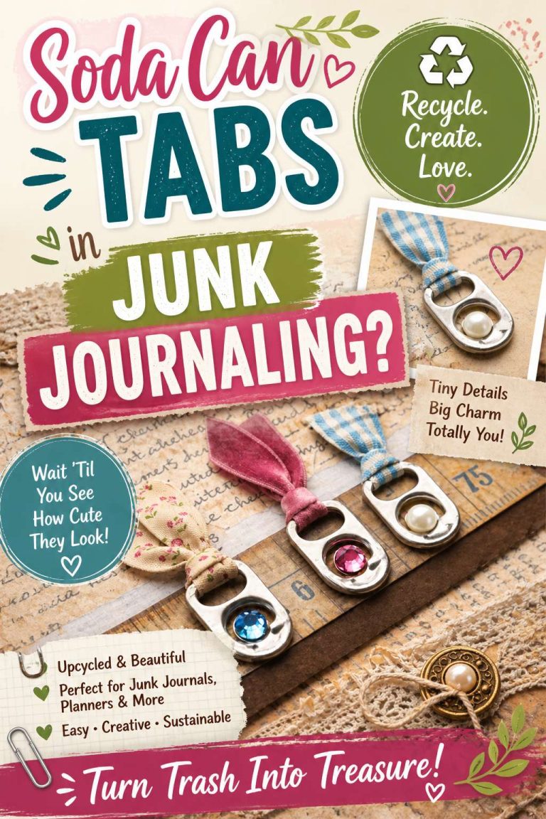 Soda can tabs never looked cuter in a junk journal – Recycled Crafts