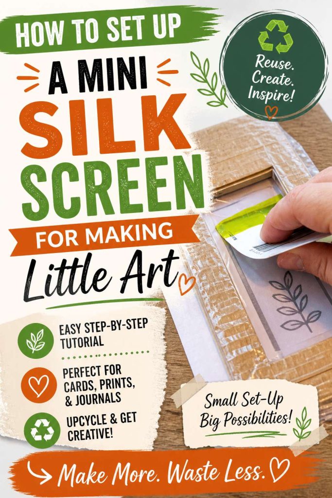 How to make a mini silk screen set up to make little art – Recycled Crafts